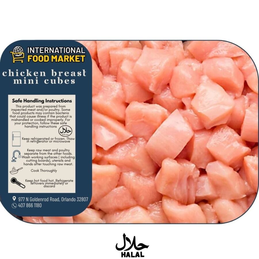 CHICKEN BONELESS BREAST (MINI CUBES) – International Food Market